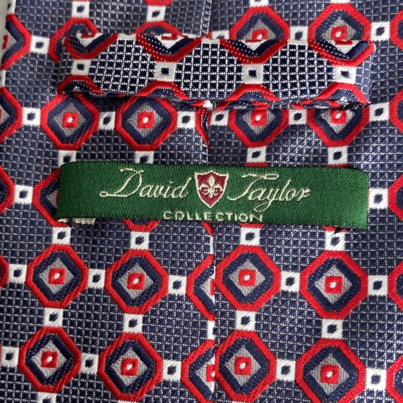 David Taylor | Accessories | David Taylor Mens Neck Tie Red White Blue ...